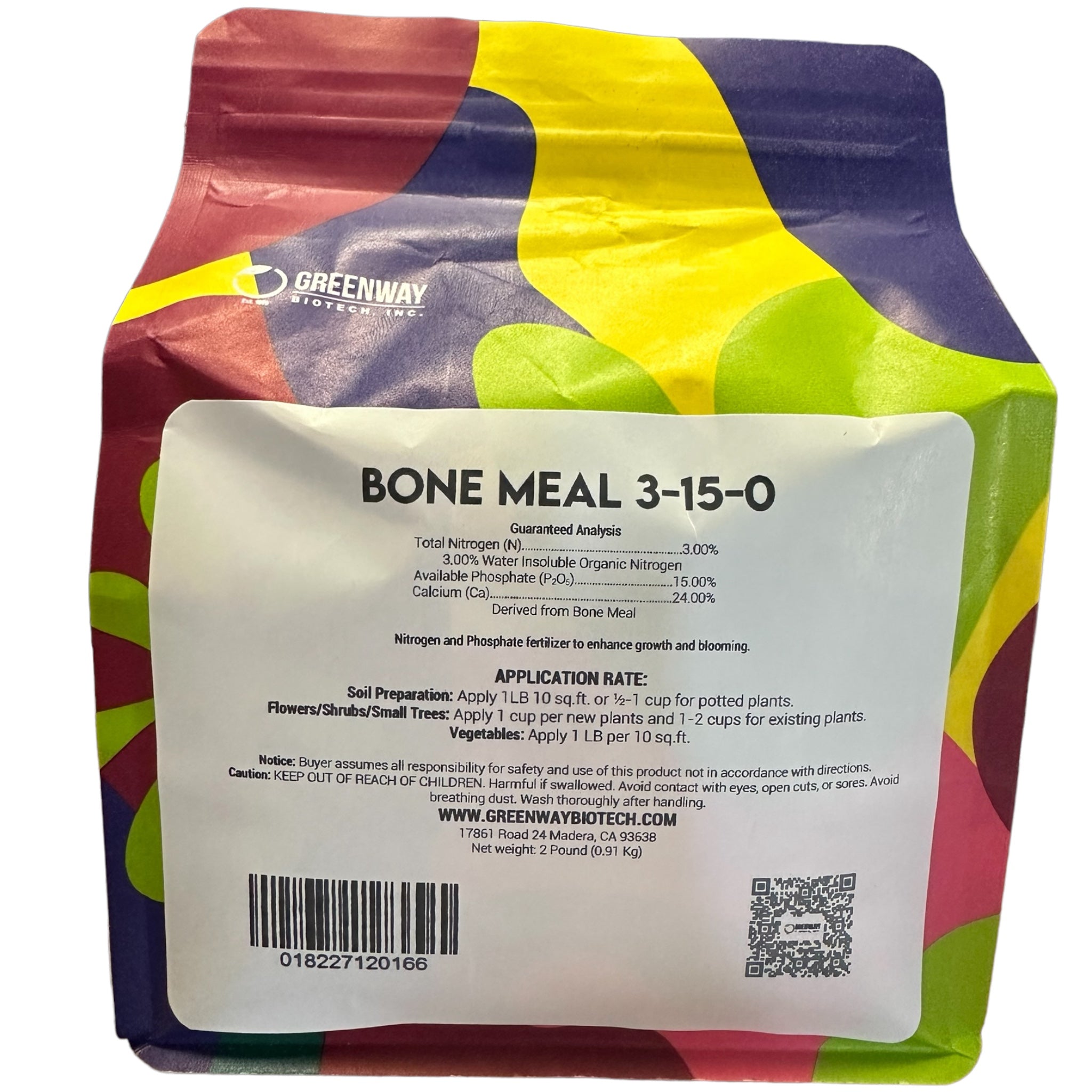 Greenway Biotech Organic Bone Meal 3-15-0 Fertilizer for Strong Roots ...